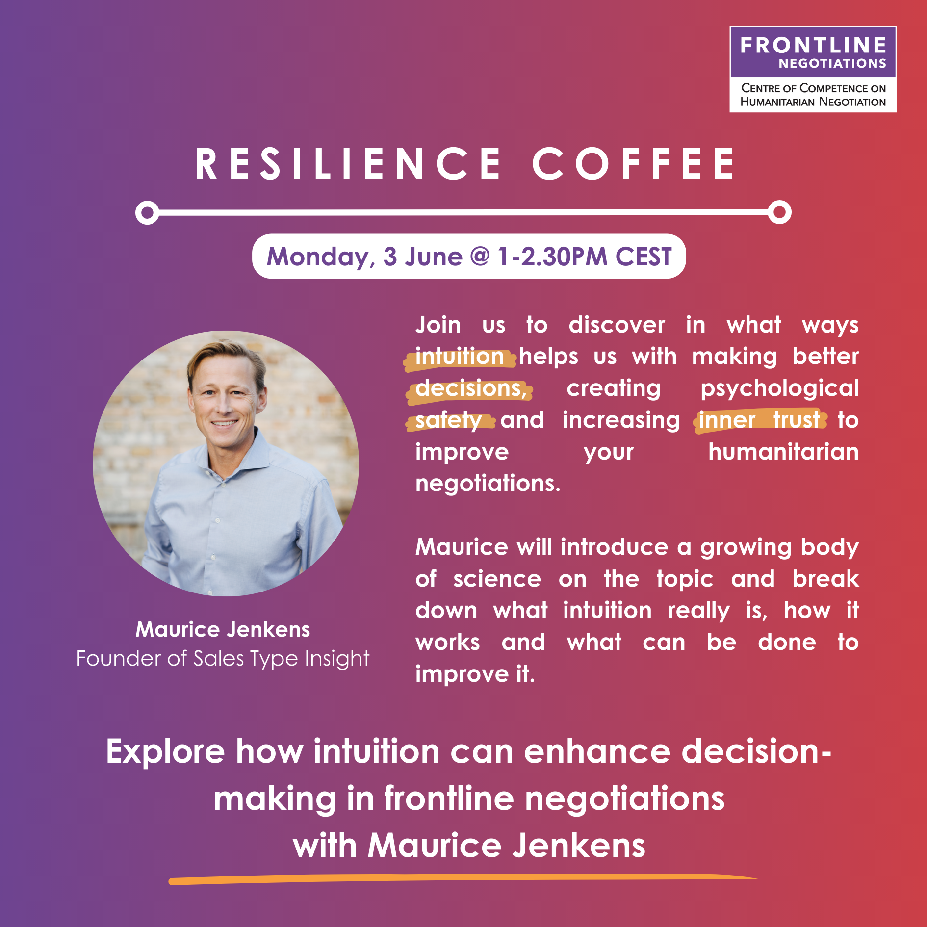 Resilience Coffee: Decision-making and intuition in frontline ...